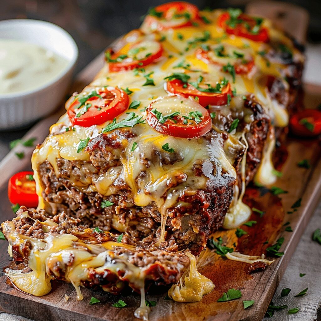 Grandma's Homestyle Hearty Philly Cheesesteak Meatloaf Recipe - Dave's ...