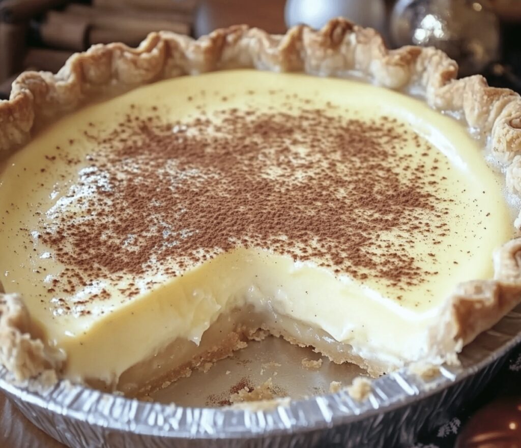 Enchanting Christmas Eve Cinnamon-Vanilla Custard Pie Recipe - Dave's Grill