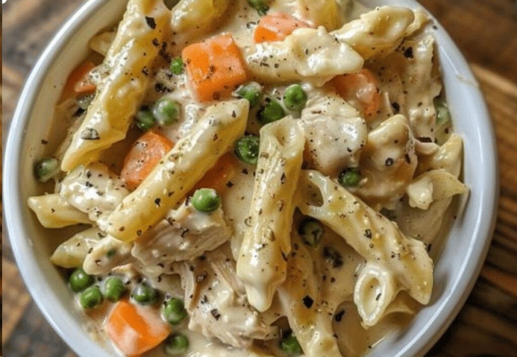 Cozy Chicken Pot Pie Pasta Recipe: Homestyle Comfort in a Bowl - Dave's ...