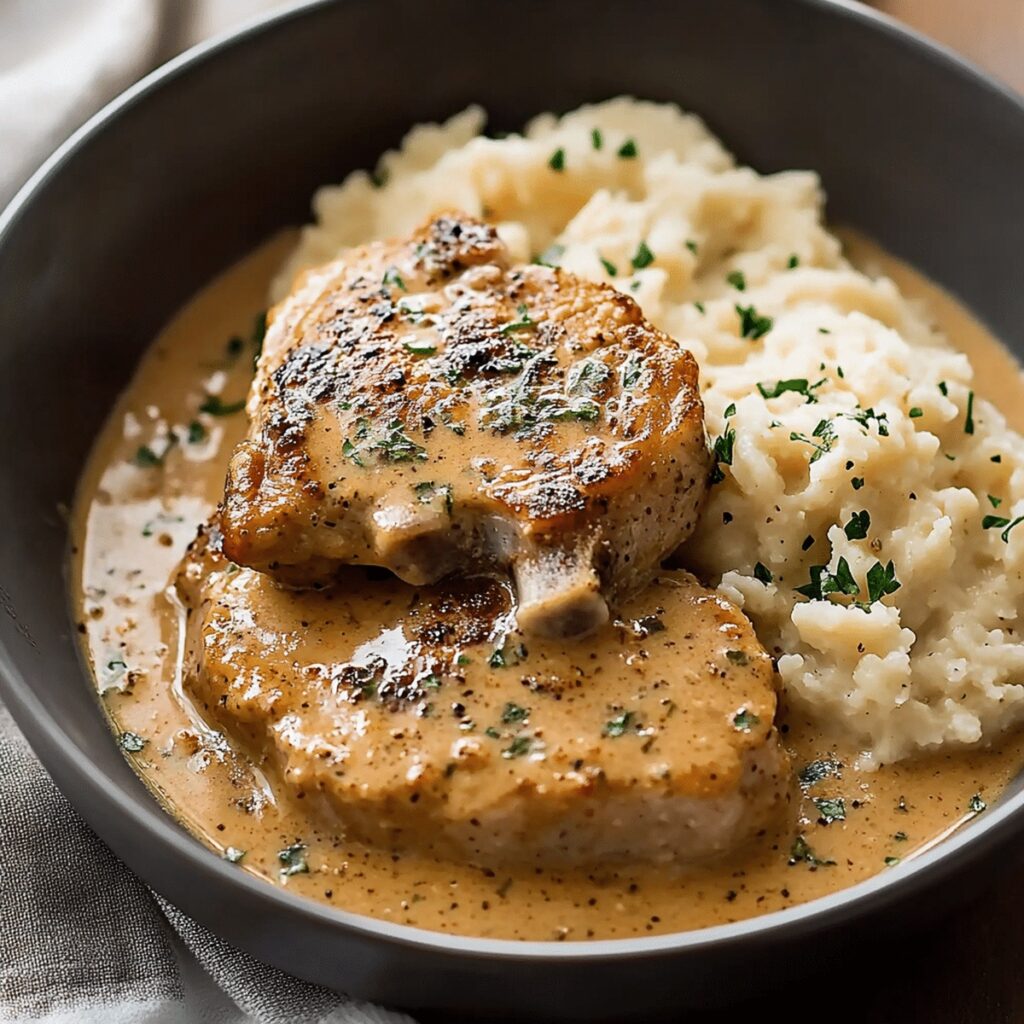 Juicy Creamy Ranch Slow-Cooker Pork Chops Recipe for Dinner - Dave's Grill