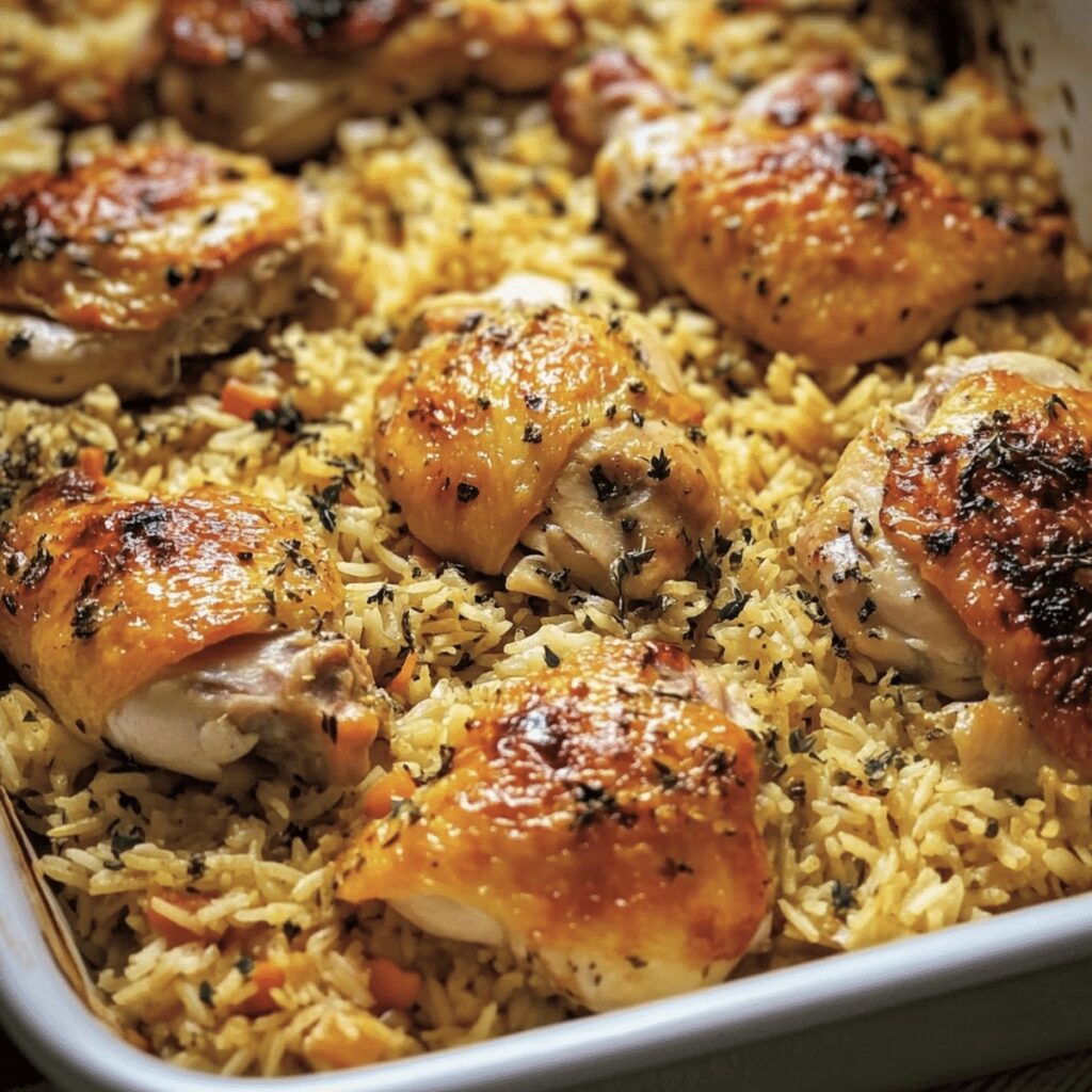 Juicy Tender Oven Baked Chicken and Rice Recipe for Family Joy - Dave's ...