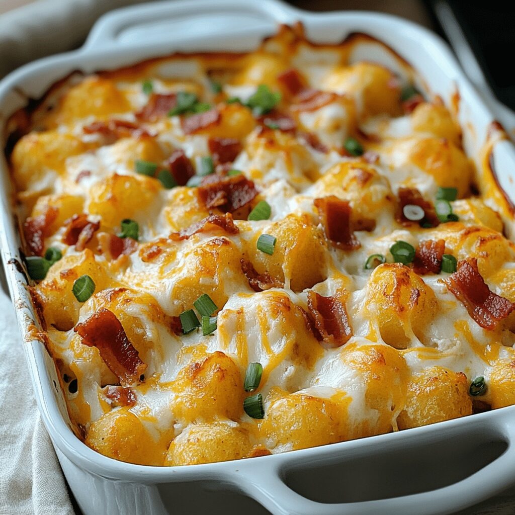 Irresistible Chicken Bacon Ranch Tater Tot Casserole Recipe - Dave's Grill