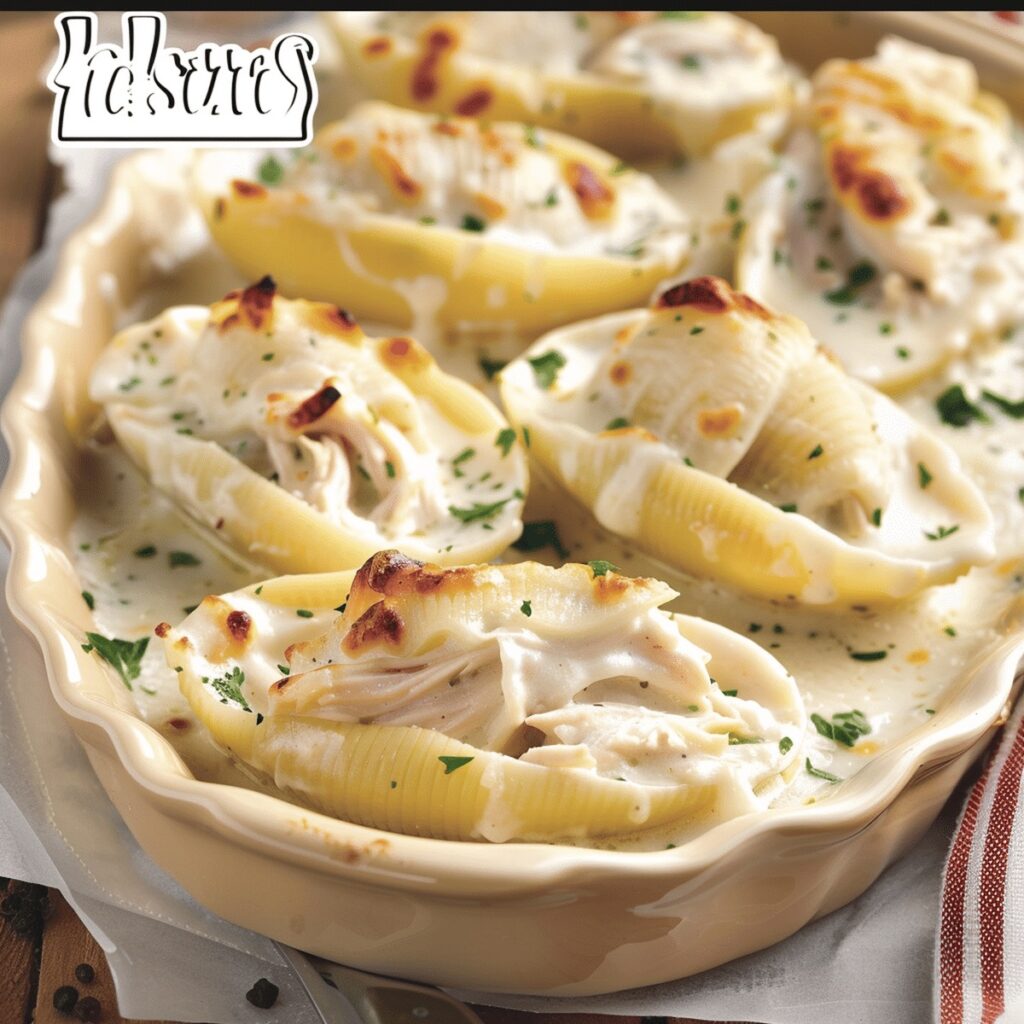 Irresistibly Cheesy Chicken Alfredo Stuffed Shells Recipe - Dave's Grill