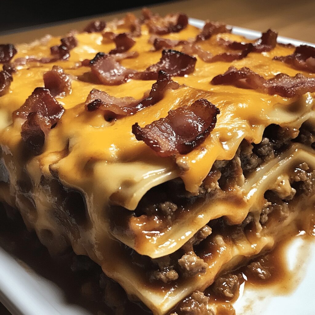 Irresistible BBQ Bacon Cheeseburger Lasagna Recipe for Dinner Magic ...