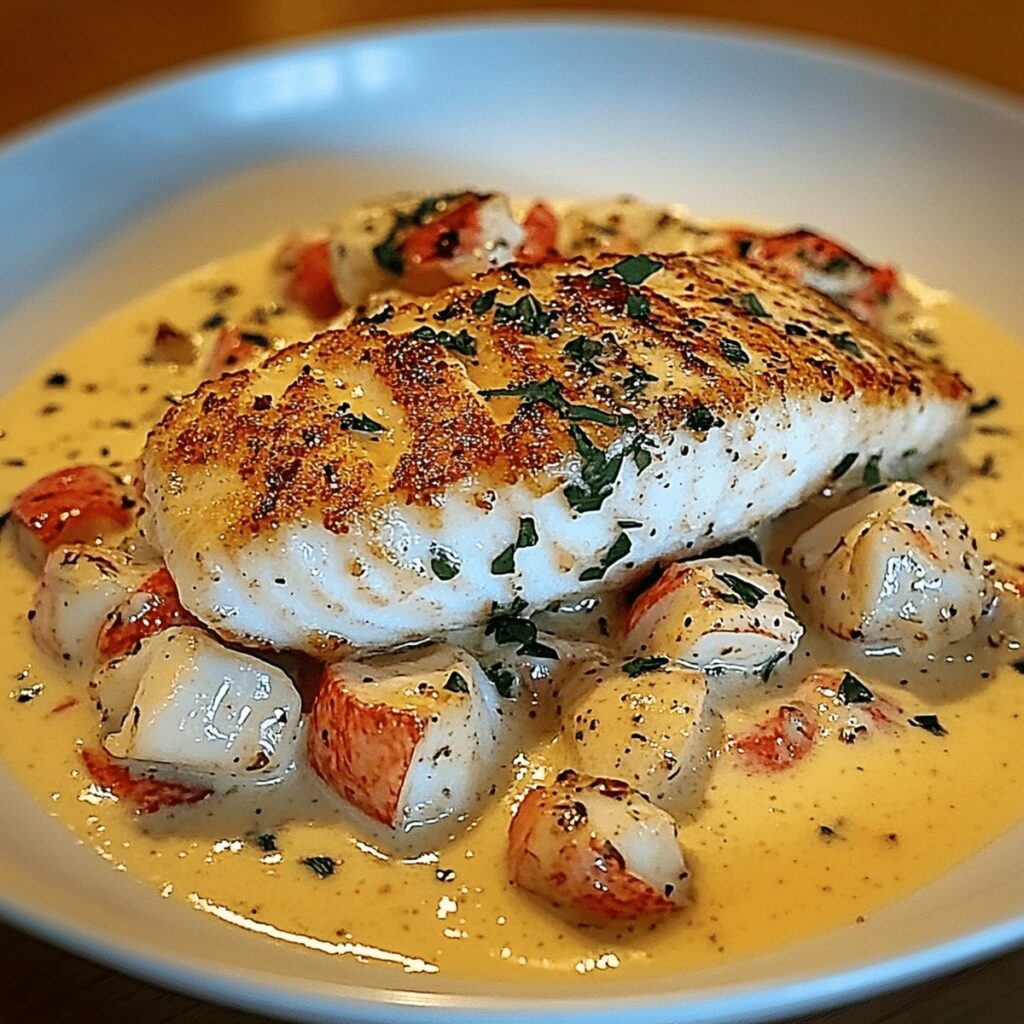 Buttery Seared Snapper with Dreamy Lobster Cream Sauce Recipe - Dave's ...