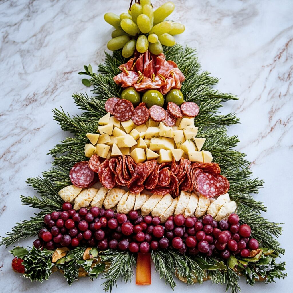 Festive Christmas Tree Charcuterie Board Recipe for Holiday Joy - Dave ...