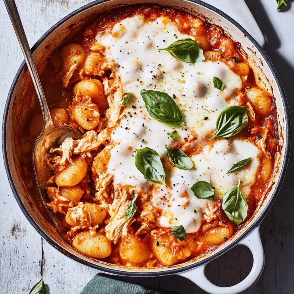 Gooey Cheesy Chicken Parmesan Gnocchi Bake Recipe for Dinner - Dave's Grill