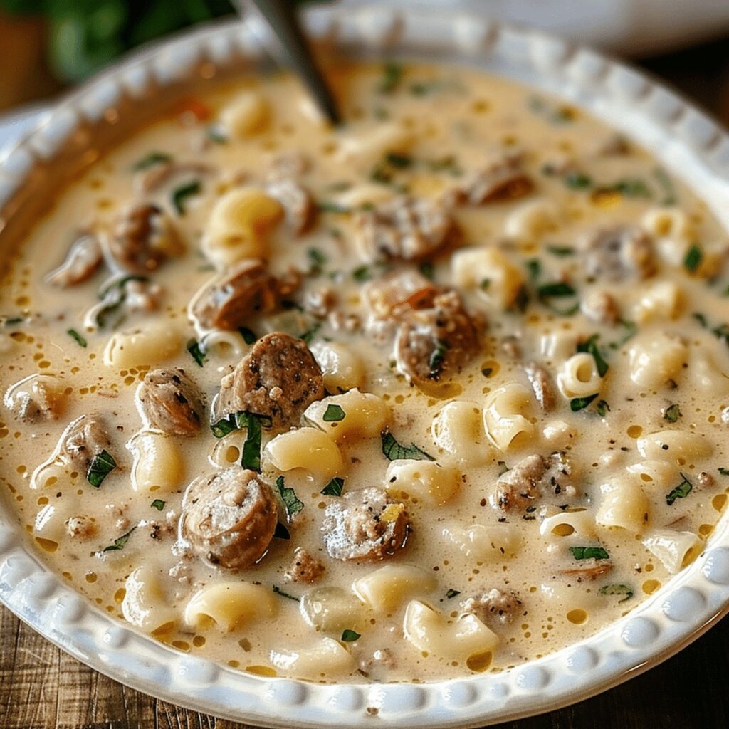 Cozy Creamy Parmesan Italian Sausage Ditalini Soup Recipe - Dave's Grill