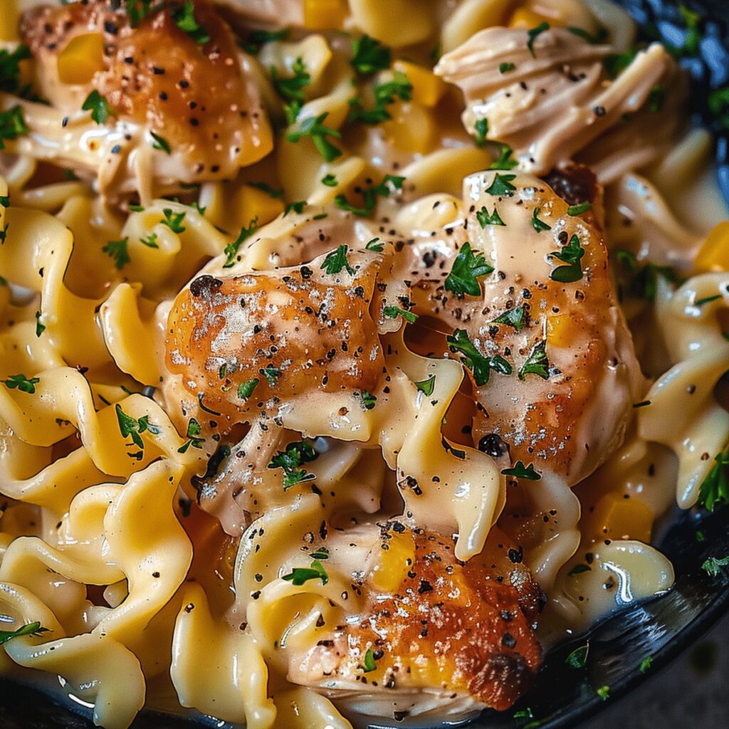 Cozy Homestyle Hearty Chicken & Noodles Crock Pot Recipe - Dave's Grill
