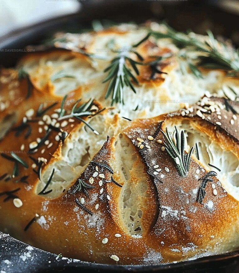 Rustic No-Knead Rosemary Garlic Bread Recipe for Homestyle Warmth ...