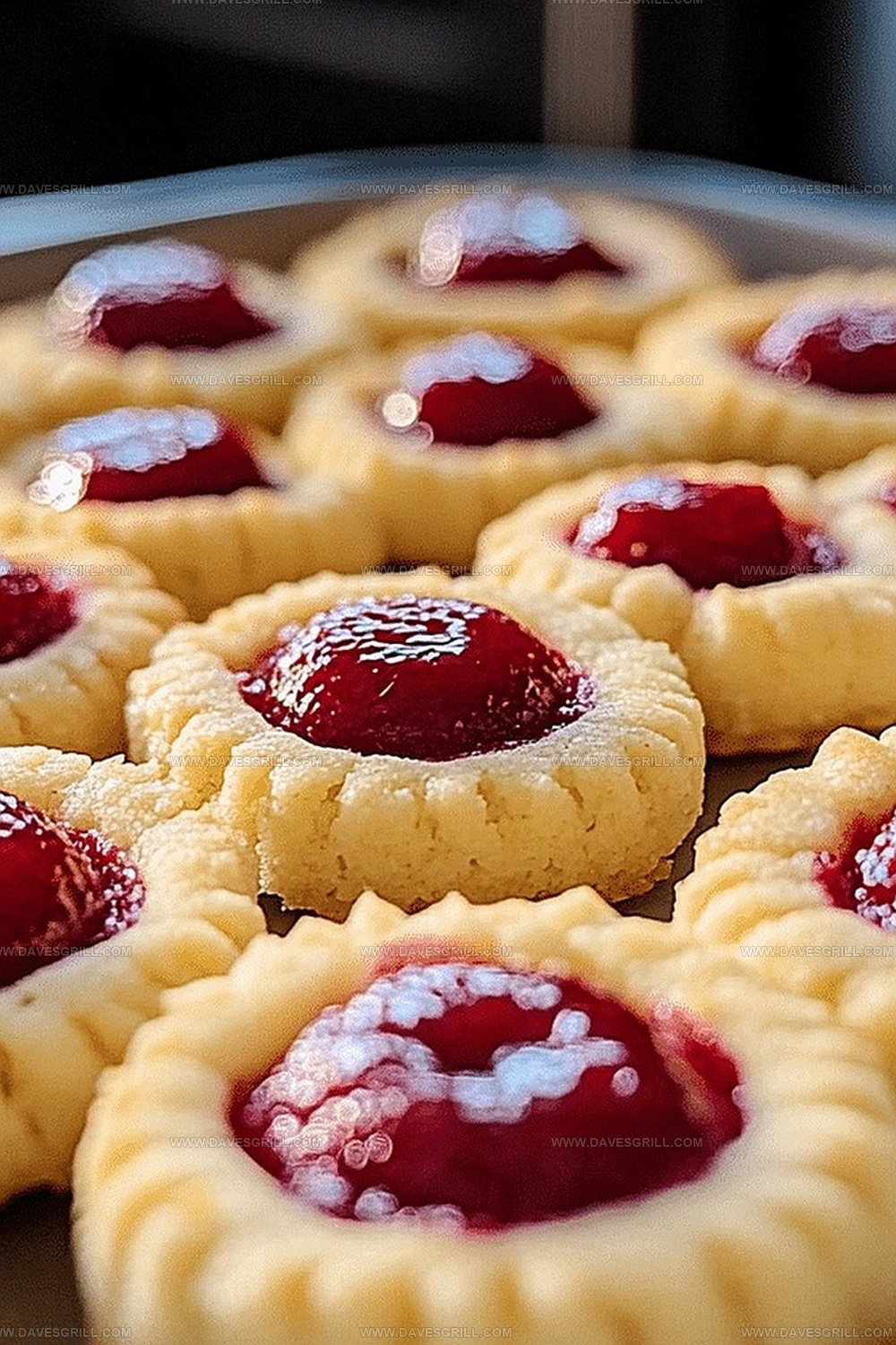 Delectable Buttery Raspberry Almond Shortbread Thumbprint Cookies ...