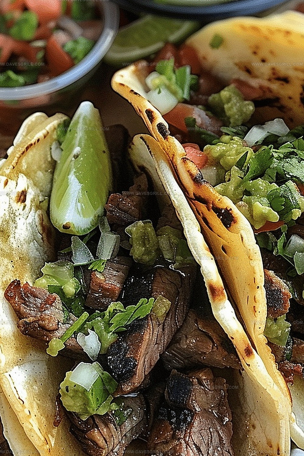 Sizzling Mexican Street Tacos with Carne Asada Recipe - Dave's Grill