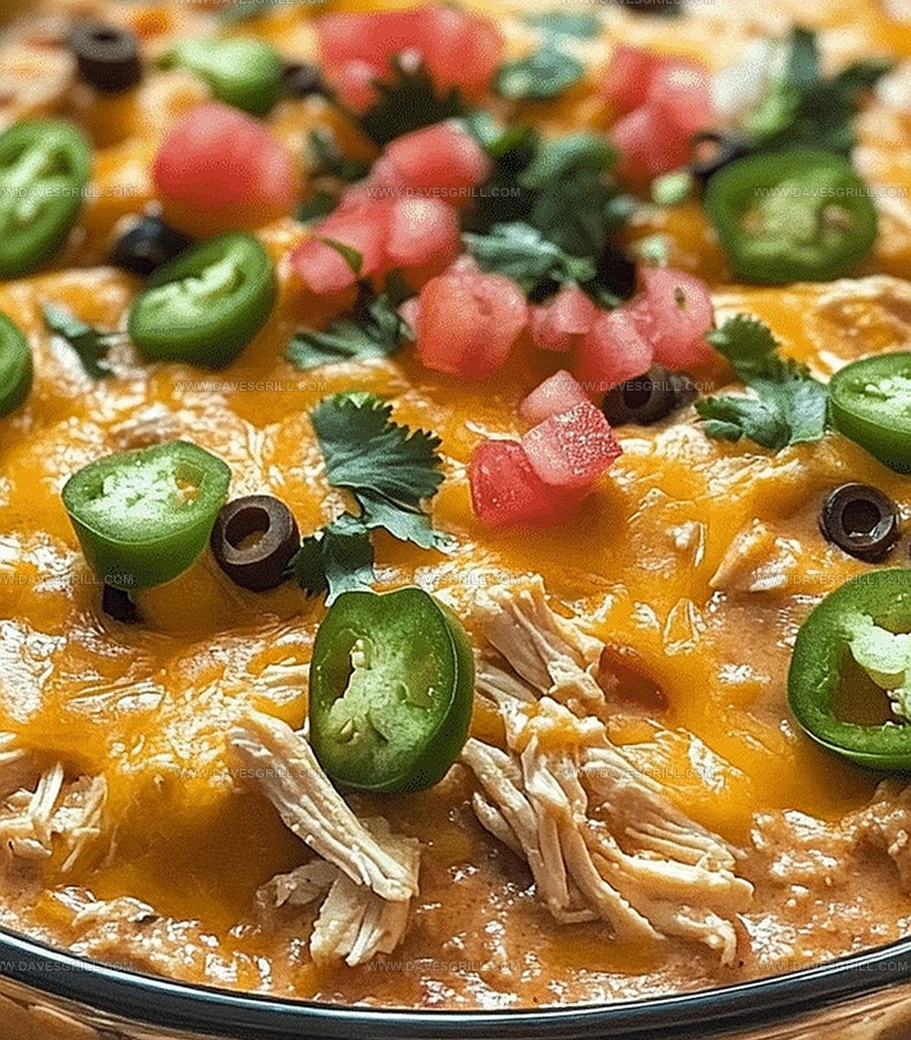 Easy Fiesta Chicken Taco Dip Recipe - Party Pleaser! - Dave's Grill