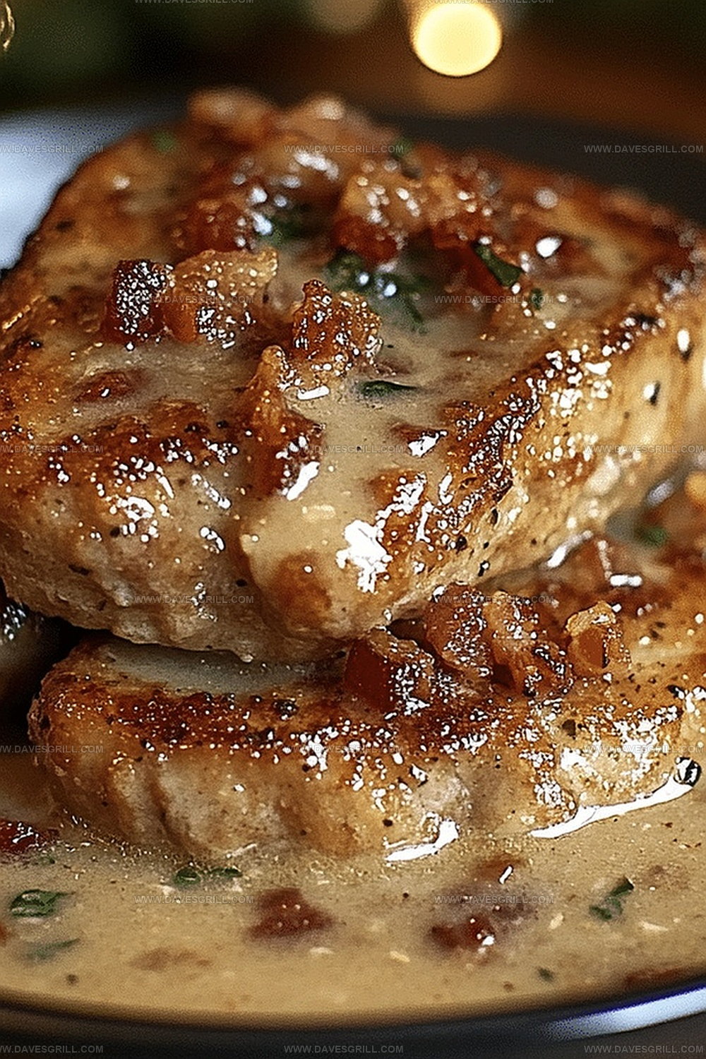 Crispy Country Pork Chops with Bacon Gravy Recipe Delight - Dave's Grill